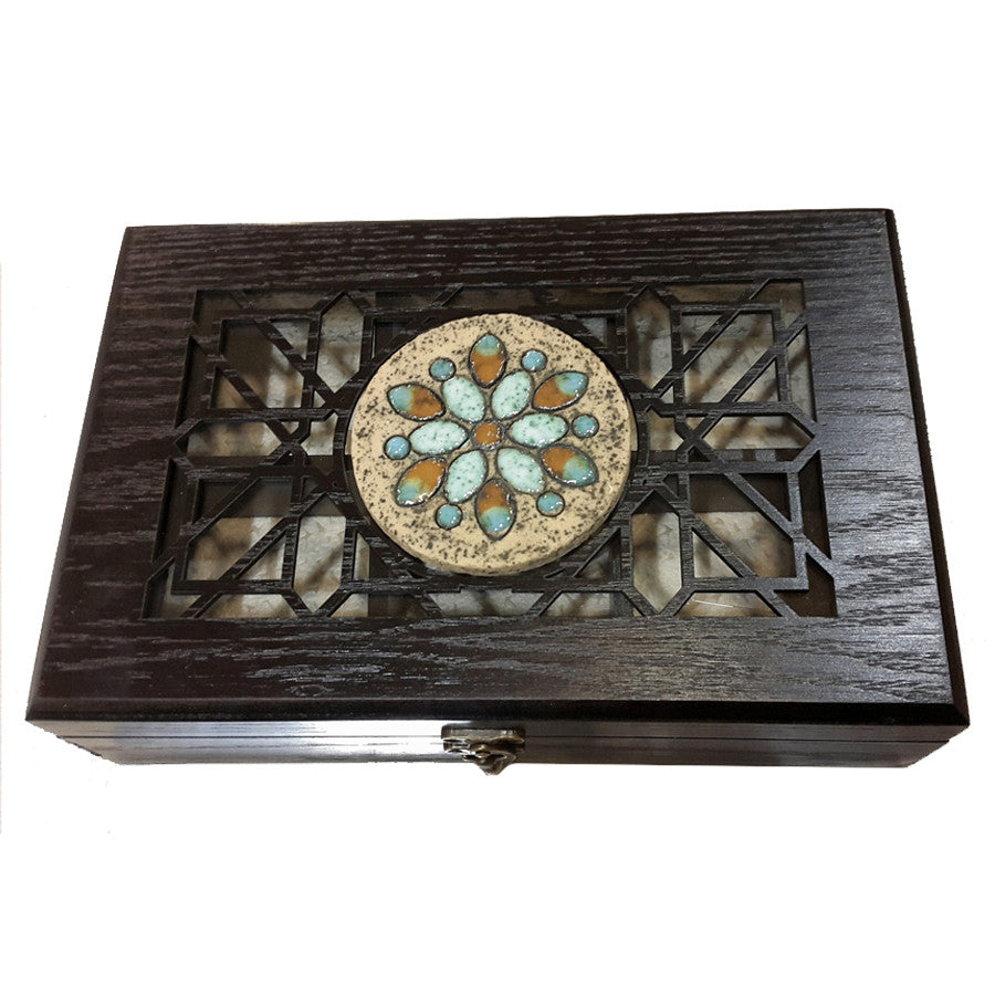 Arabesque Box With Round Ceramic – afghanionline.com